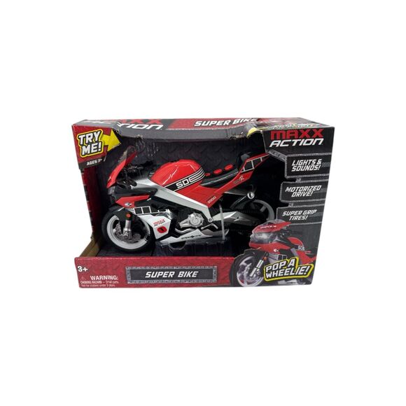 SUNNY DAYS | Toys | Maxx Action Super Bike Wheelie Feature Motorized ...